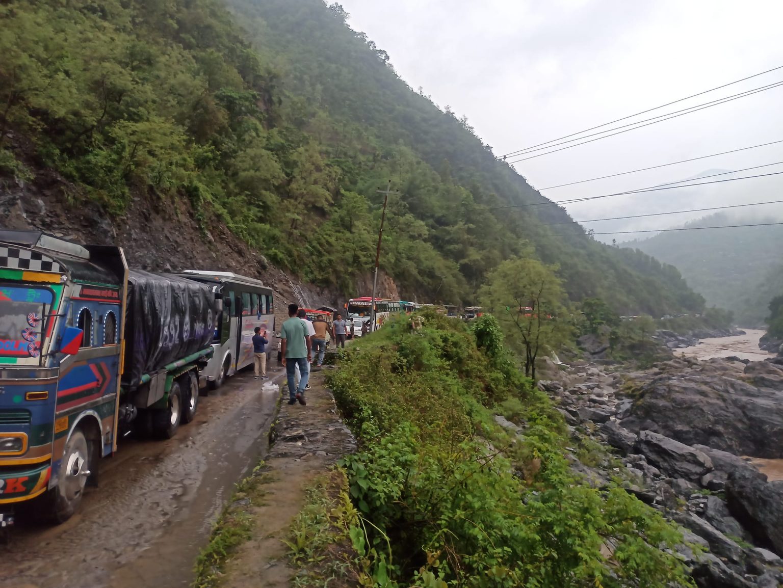 Mid-hill highway obstructed in Baglung « Enewspolar